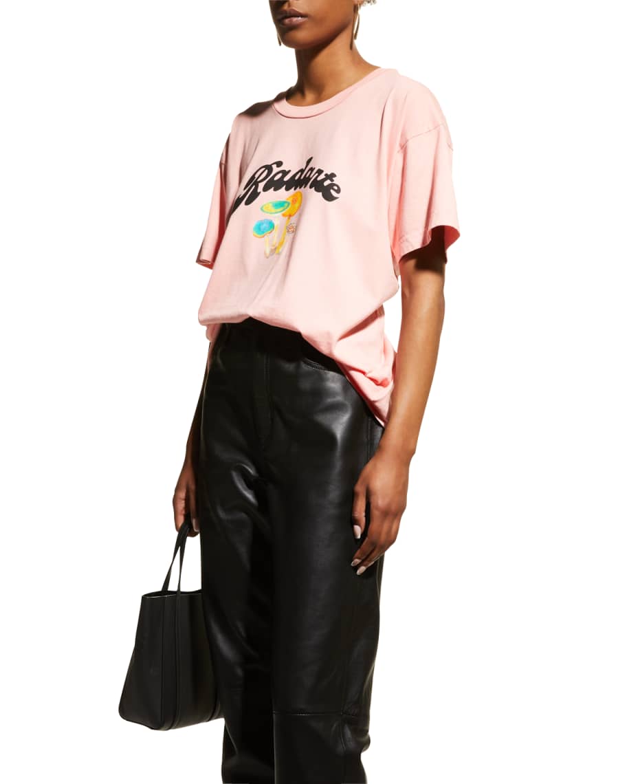 Rodarte Logo Mushroom-Print T-Shirt | Neiman Marcus