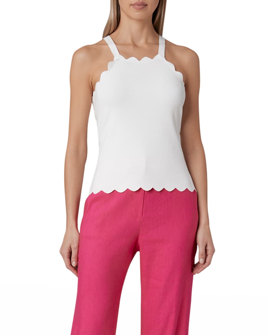 Milly Scallop Tank Top | Neiman Marcus