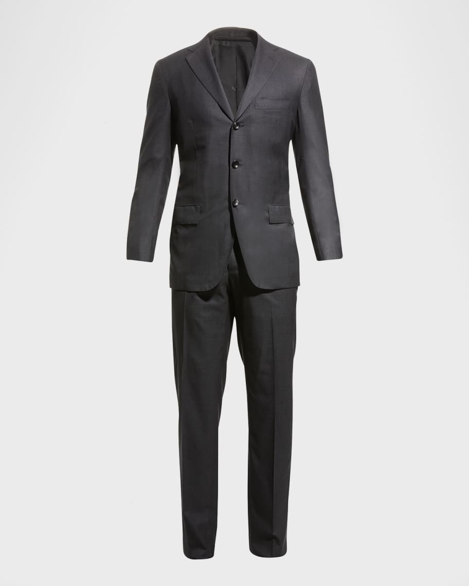 Kiton Men's Two-Piece Solid Wool Suit | Neiman Marcus