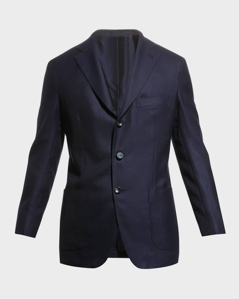 Kiton Men's Cashmere Solid Blazer | Neiman Marcus