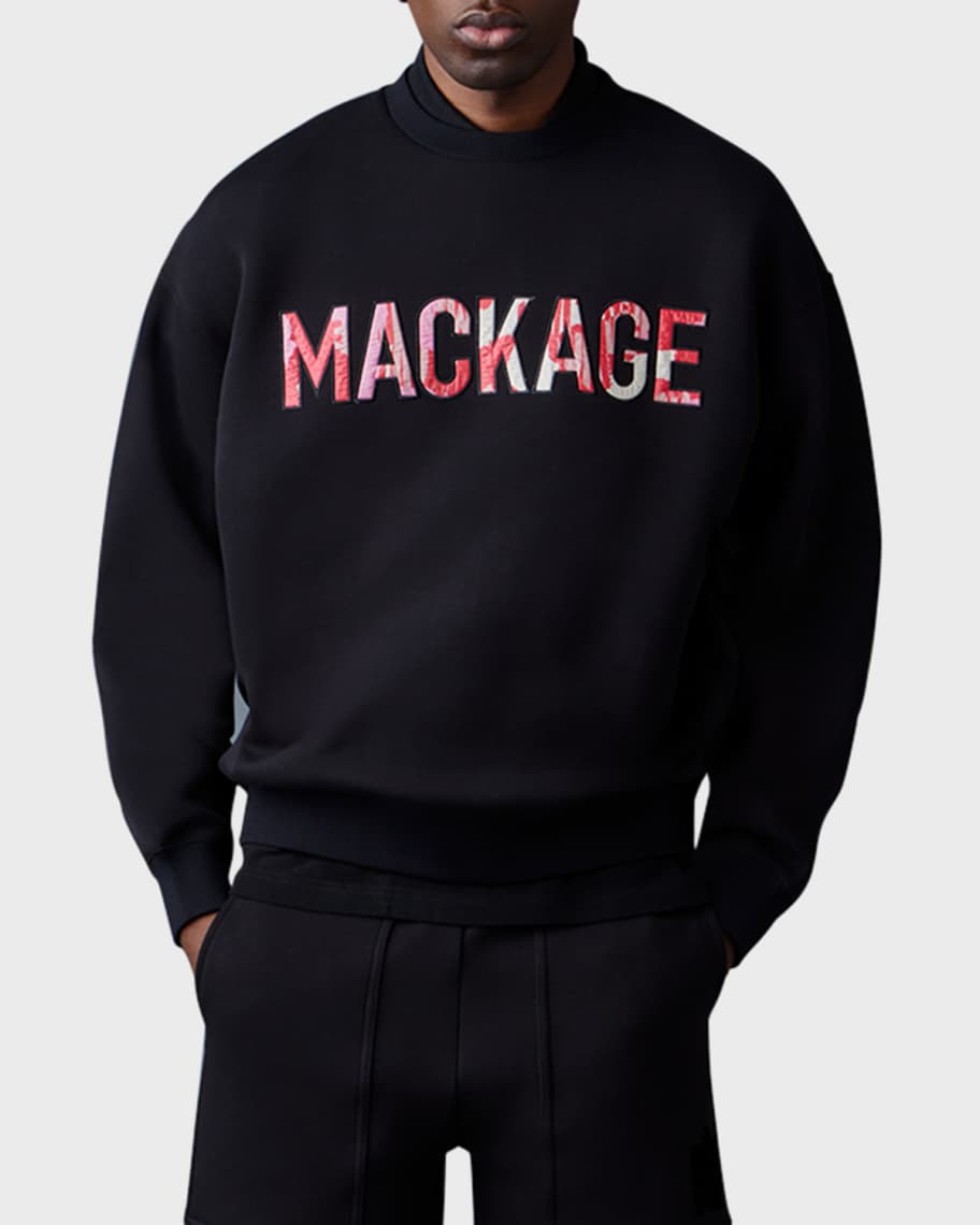 Mackage Men's Max Logo Crew Sweater | Neiman Marcus