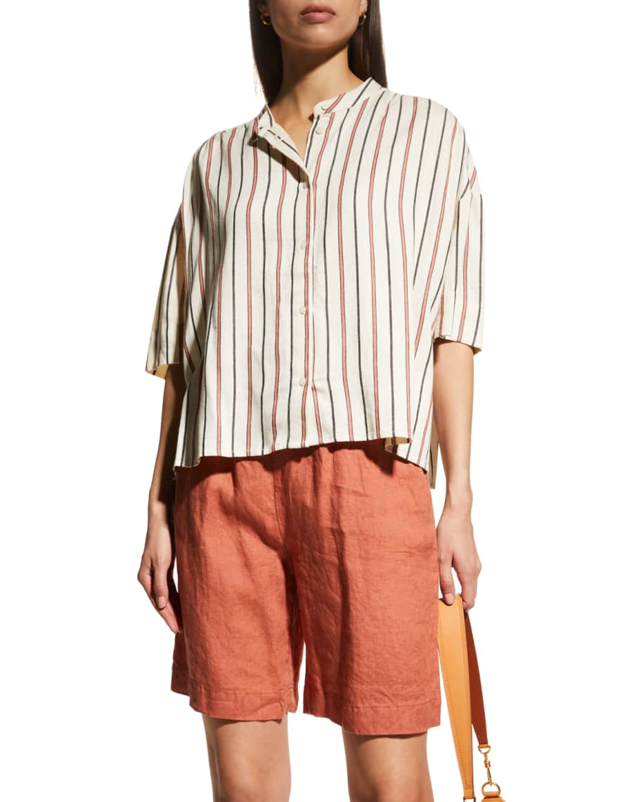 Masai Irma Striped Linen Shirt | Neiman Marcus