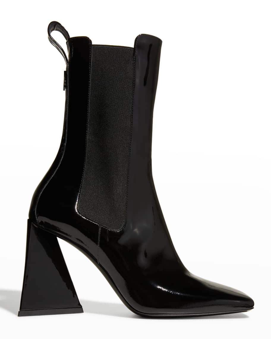 The Attico Devon Beatle Patent Chelsea Boots | Neiman Marcus