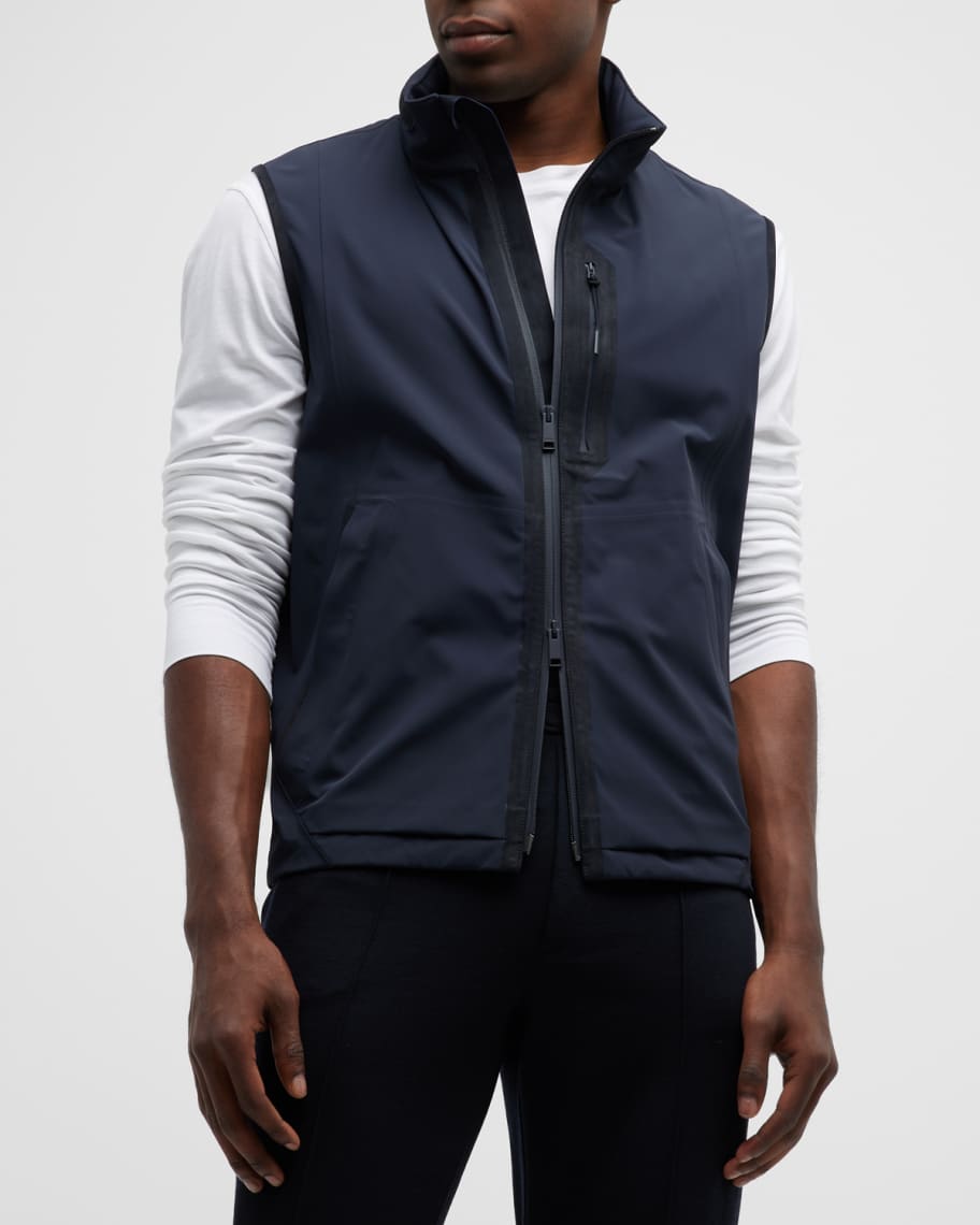 ZEGNA Men's High-Performance Nylon Zip Vest | Neiman Marcus