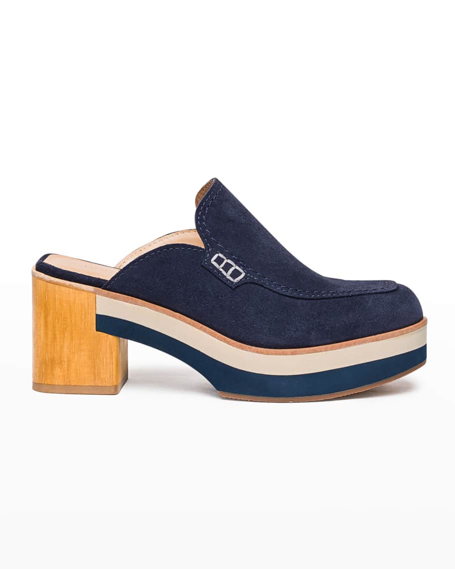 Bernardo Sofia Suede Mule Clogs | Neiman Marcus