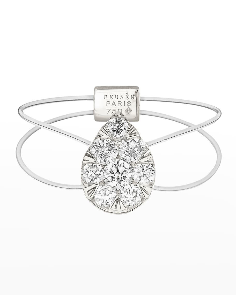 Persee Imagine Floating 8-Diamond Pear-Shaped Ring | Neiman Marcus