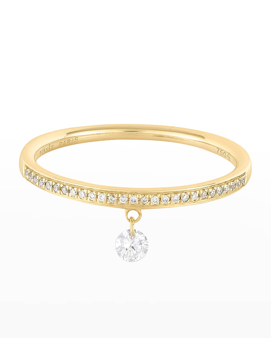 Persee Zeus Diamond Band Ring with Single Hanging Diamond | Neiman Marcus