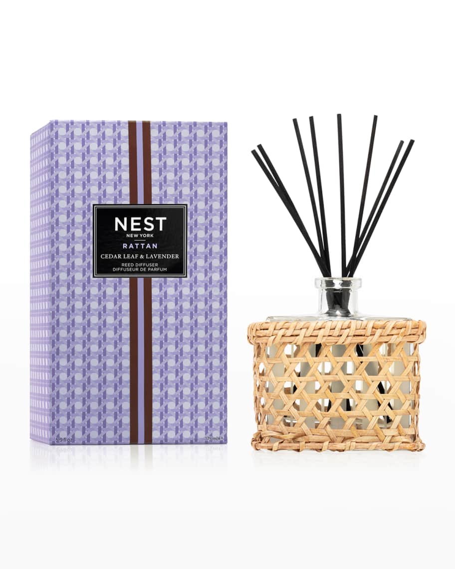NEST New York 5.9 oz. Rattan Cedar Leaf & Lavender Reed Diffuser ...