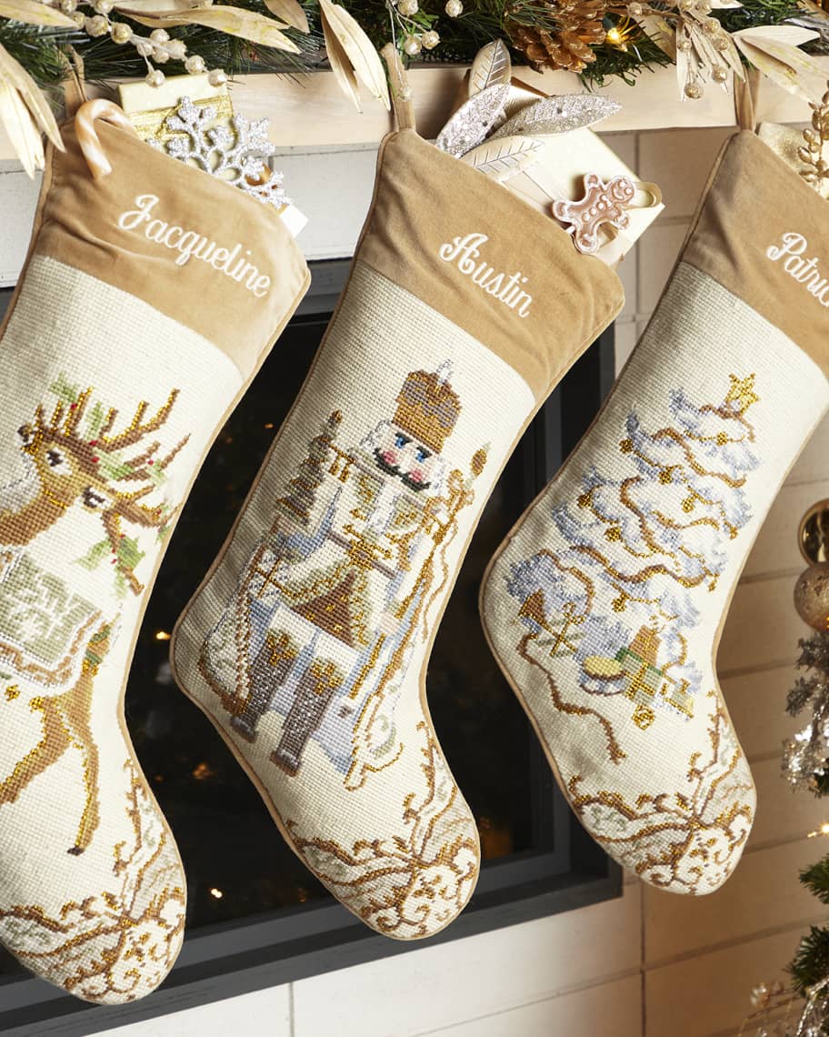 Personalized Nutcracker Needlepoint Stocking | Neiman Marcus