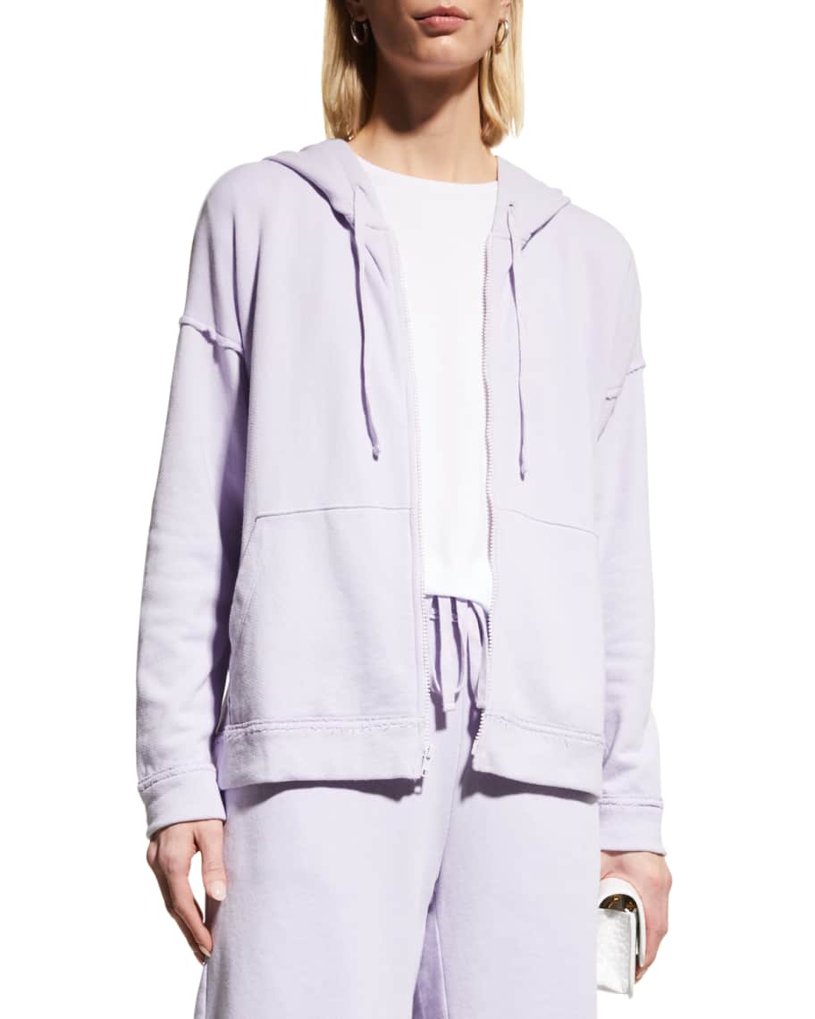 Eileen Fisher Lightweight Terry Hooded Jacket | Neiman Marcus