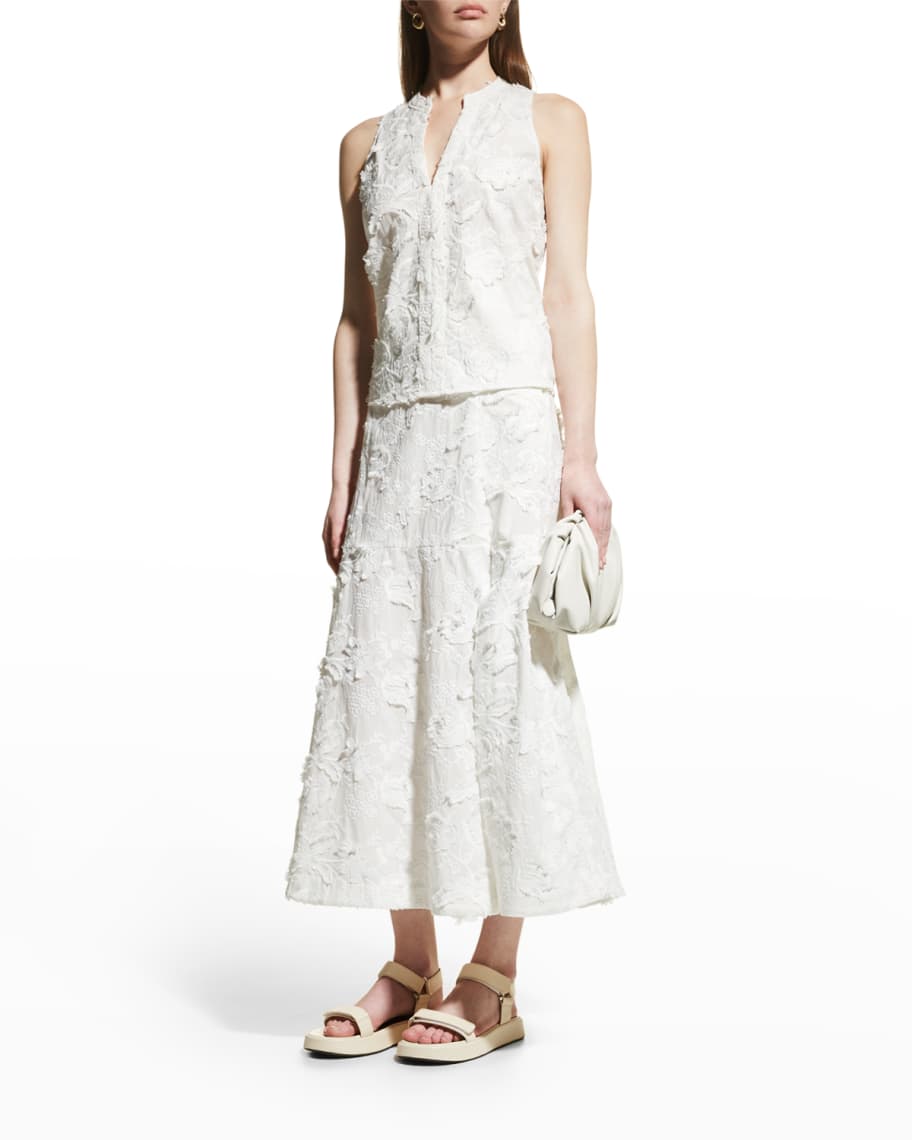 Brochu Walker Francine Floral Jacquard Top | Neiman Marcus