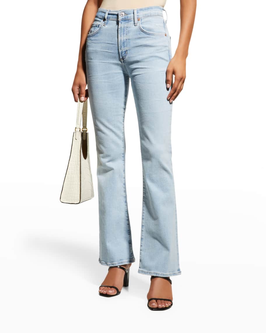 Citizens of Humanity Lilah High Rise Cropped Bootcut Jeans | Neiman Marcus