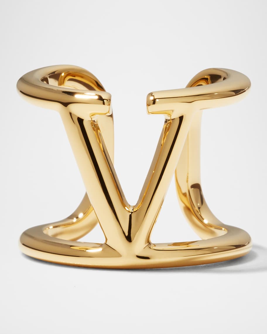 Valentino Garavani Metal V-Logo Ring | Neiman Marcus
