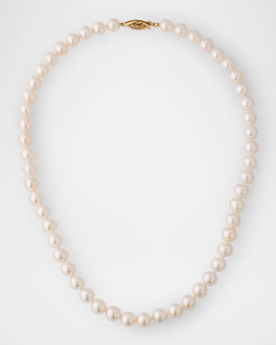 Belpearl 14K Yellow Gold Akoya Pearl Necklace, 18"L | Neiman Marcus