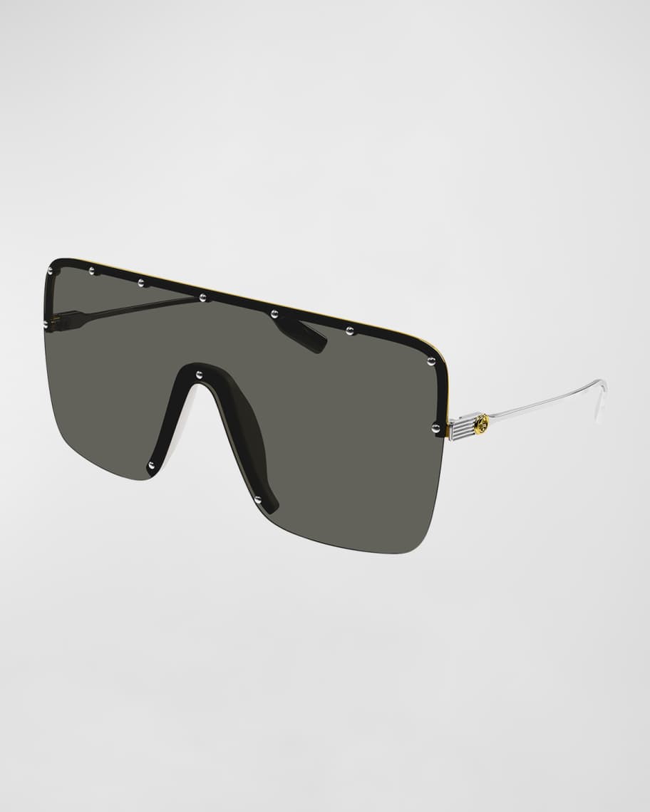 Gucci Rimless Metal Shield Sunglasses | Neiman Marcus