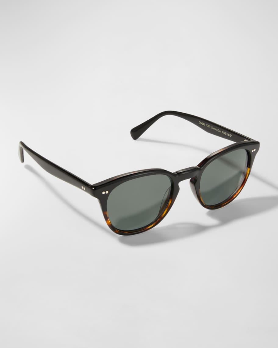 Oliver Peoples Men's Desmon Sun 50 Round Acetate Sunglasses | Neiman Marcus