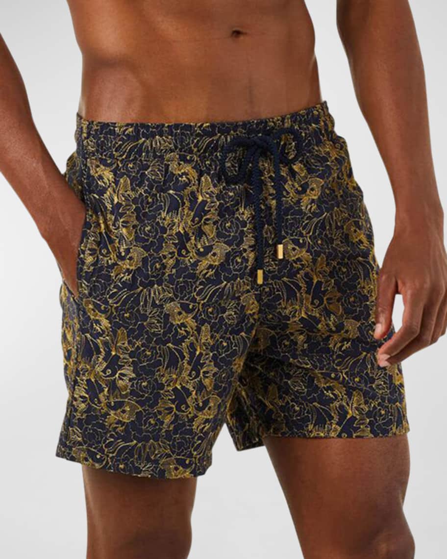 Vilebrequin Men's Maestro Fish-Print Swim Shorts | Neiman Marcus