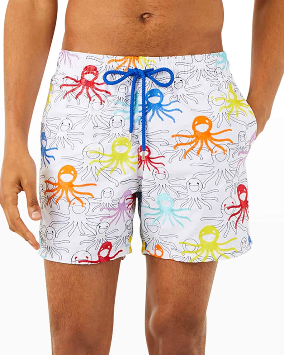 Vilebrequin Men's Mistral Medusa Octopus Swim Shorts | Neiman Marcus