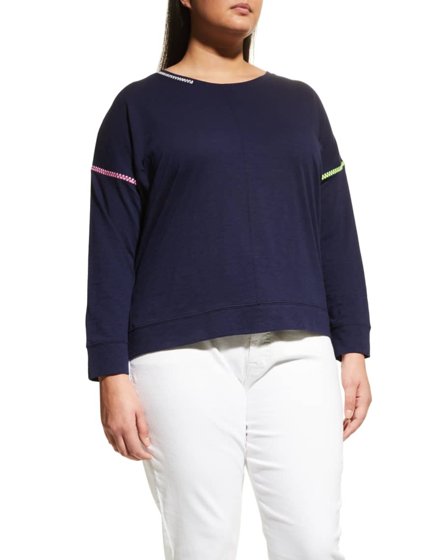 Lisa Todd Plus Size The Stitcher Color-Pop Tee | Neiman Marcus