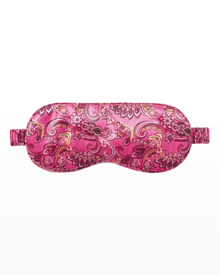 Slip x Alice + Olivia Pure Silk Sleep Mask, Spring Paisley | Neiman Marcus