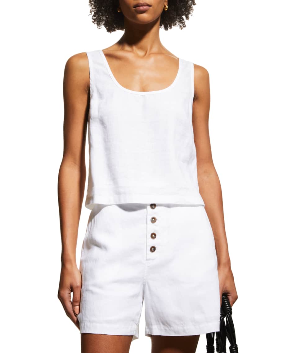 Onia Open-Back Linen Tank Top | Neiman Marcus
