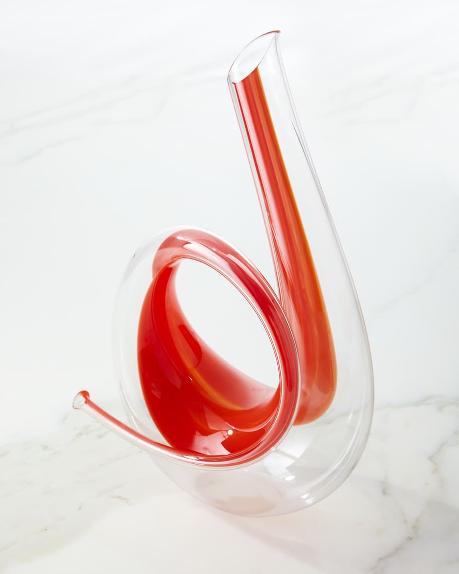 Riedel Red Stripe Horn Decanter | Neiman Marcus