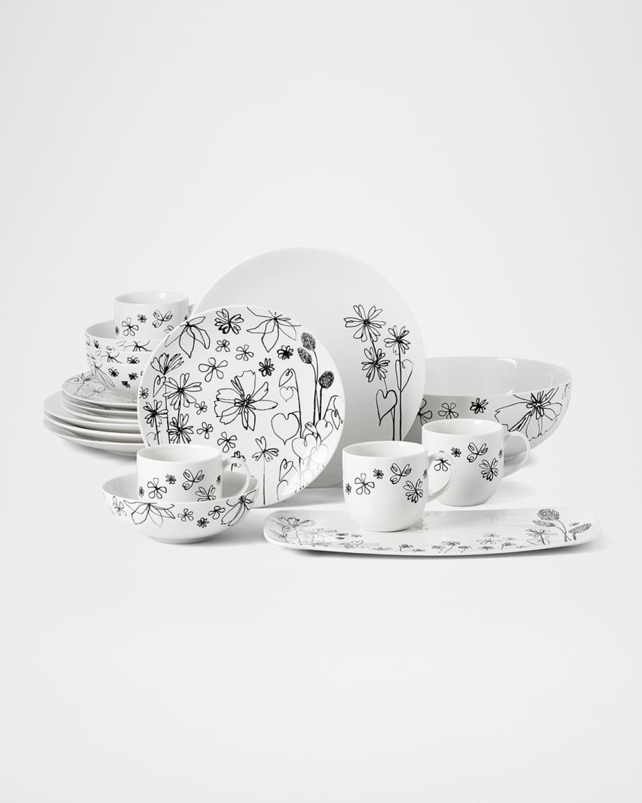 kate spade new york 18-piece garden doodle dinnerware Set | Neiman Marcus