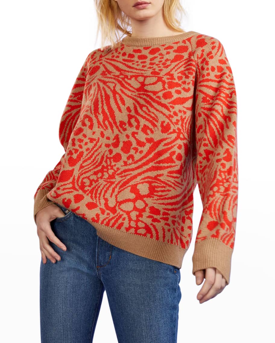 Cynthia Rowley Cashmere Jacquard Sweater | Neiman Marcus