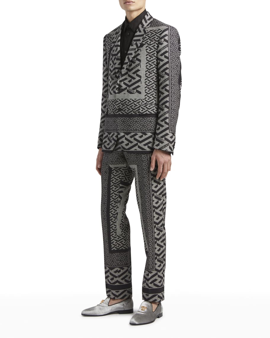 Versace Men's Greca Monogram Tuxedo Jacket | Neiman Marcus