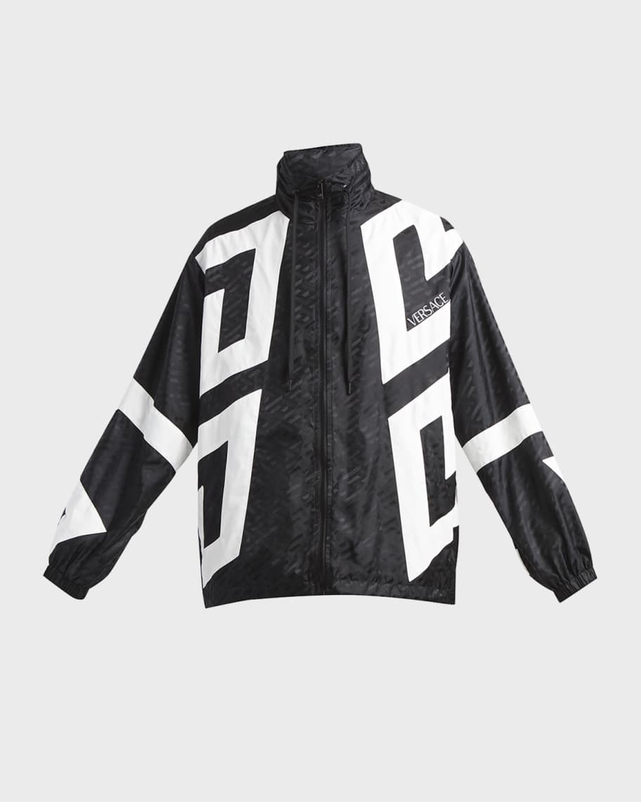 Versace Men's Greca Track Jacket | Neiman Marcus