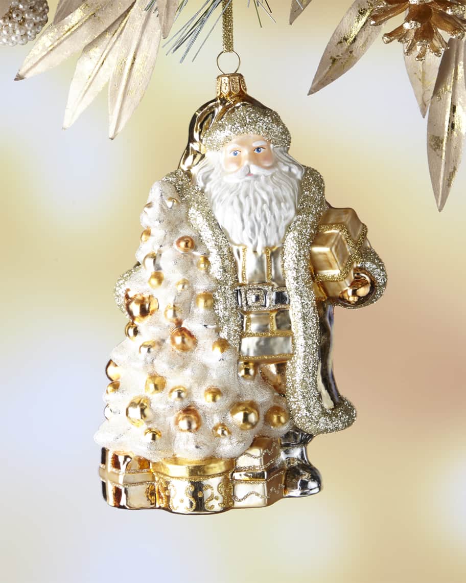 Neiman Marcus Santa by the Christmas Tree Ornament | Neiman Marcus