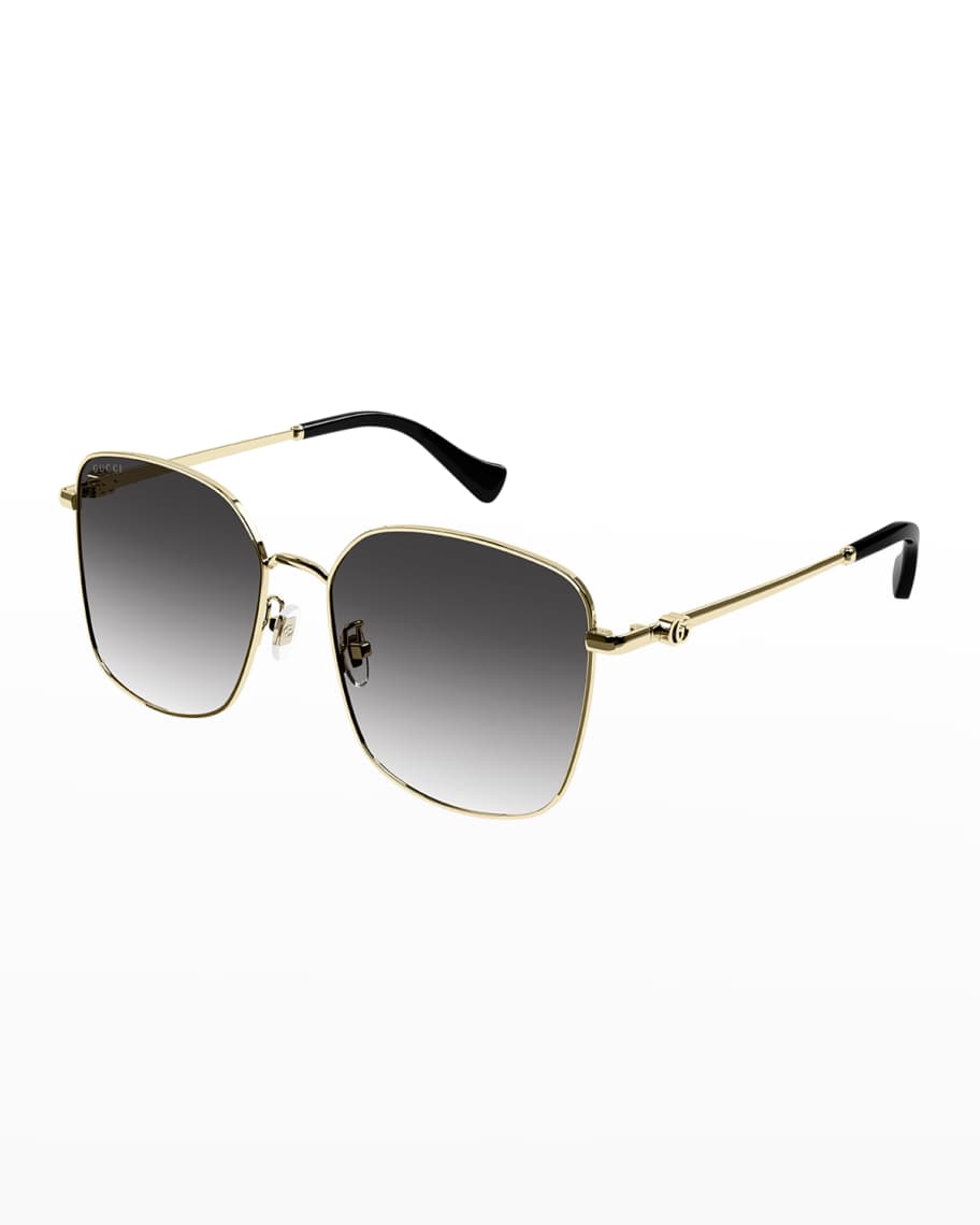 Gucci Gradient GG Square Metal Sunglasses | Neiman Marcus