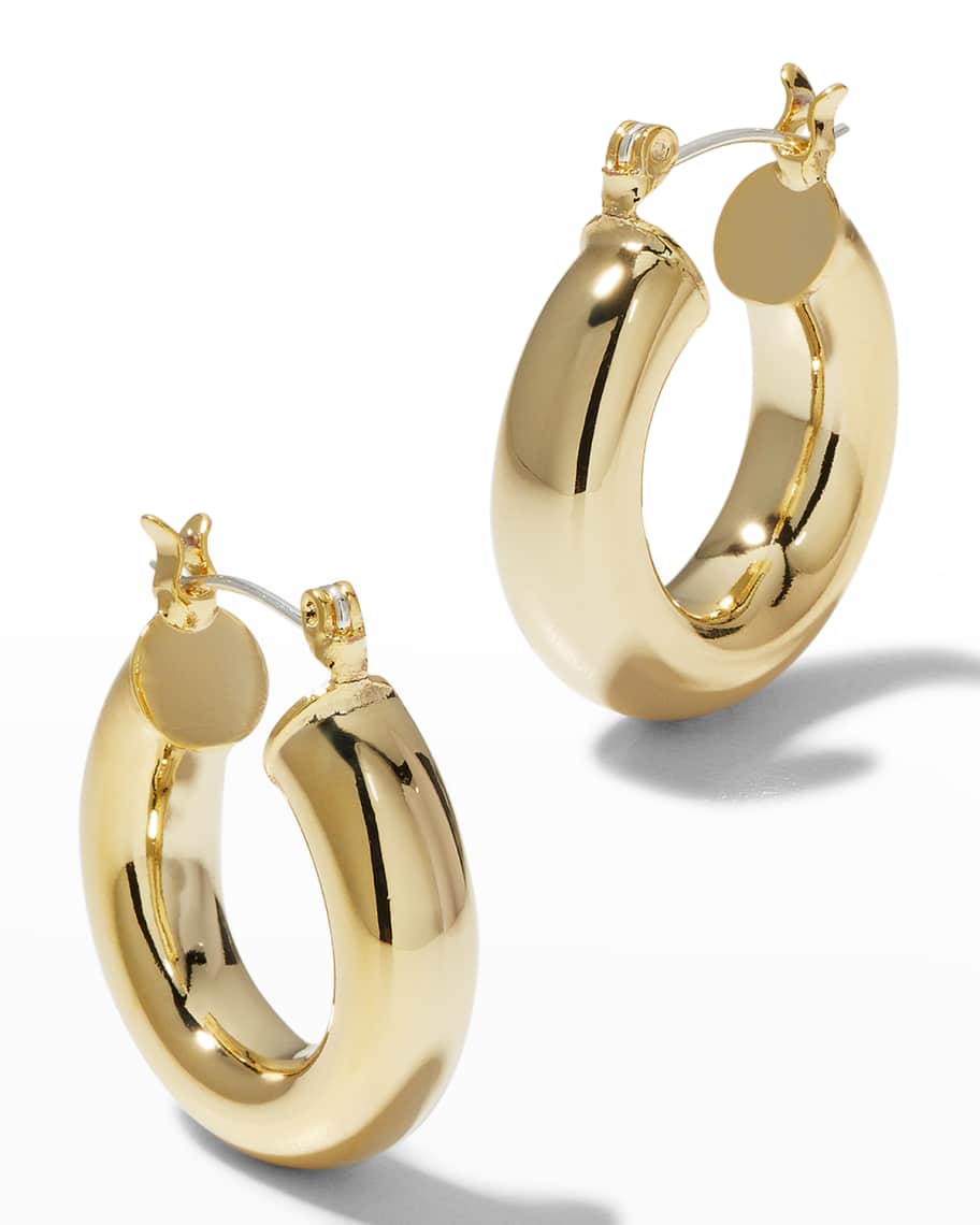 FALLON 360 Tube Hoop Earrings, Gold | Neiman Marcus
