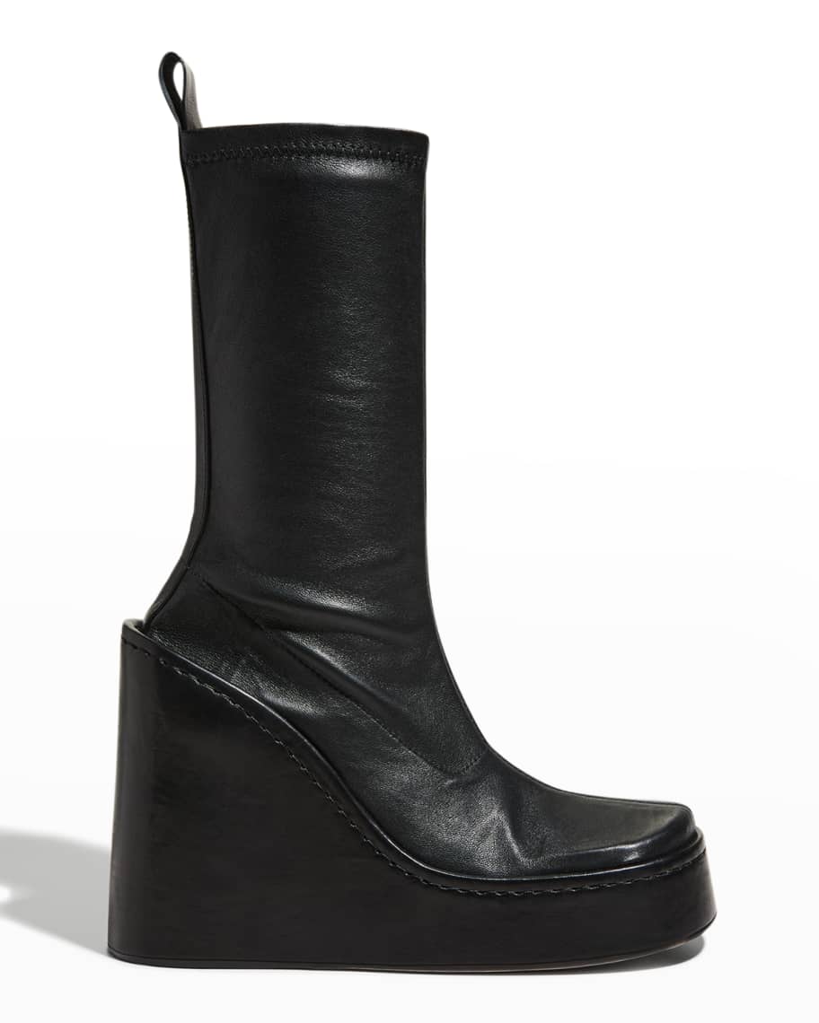 Miista Hanae Lambskin Wedge Boots | Neiman Marcus