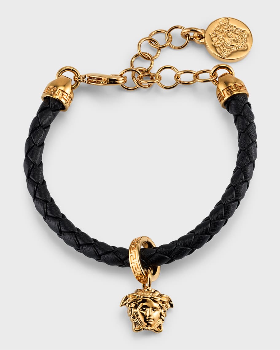 Versace Medusa Leather Bracelet | Neiman Marcus