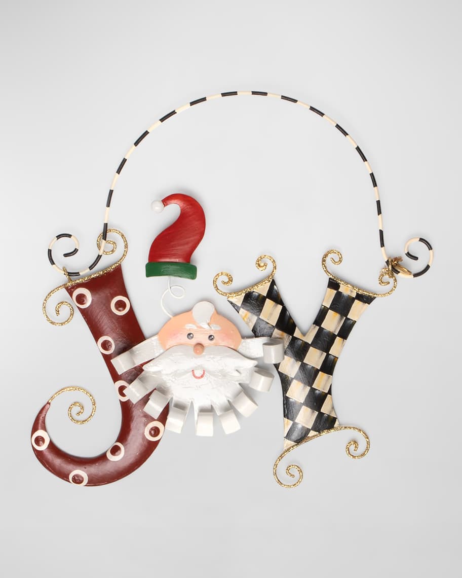 MacKenzie-Childs Christmas Joy Santa Ornament | Neiman Marcus