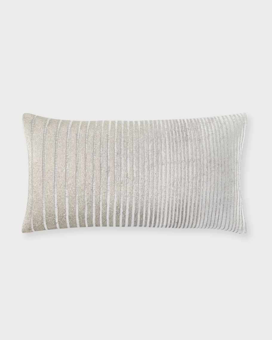 Callisto Home Velvet Crystal Beaded Decorative Pillow | Neiman Marcus