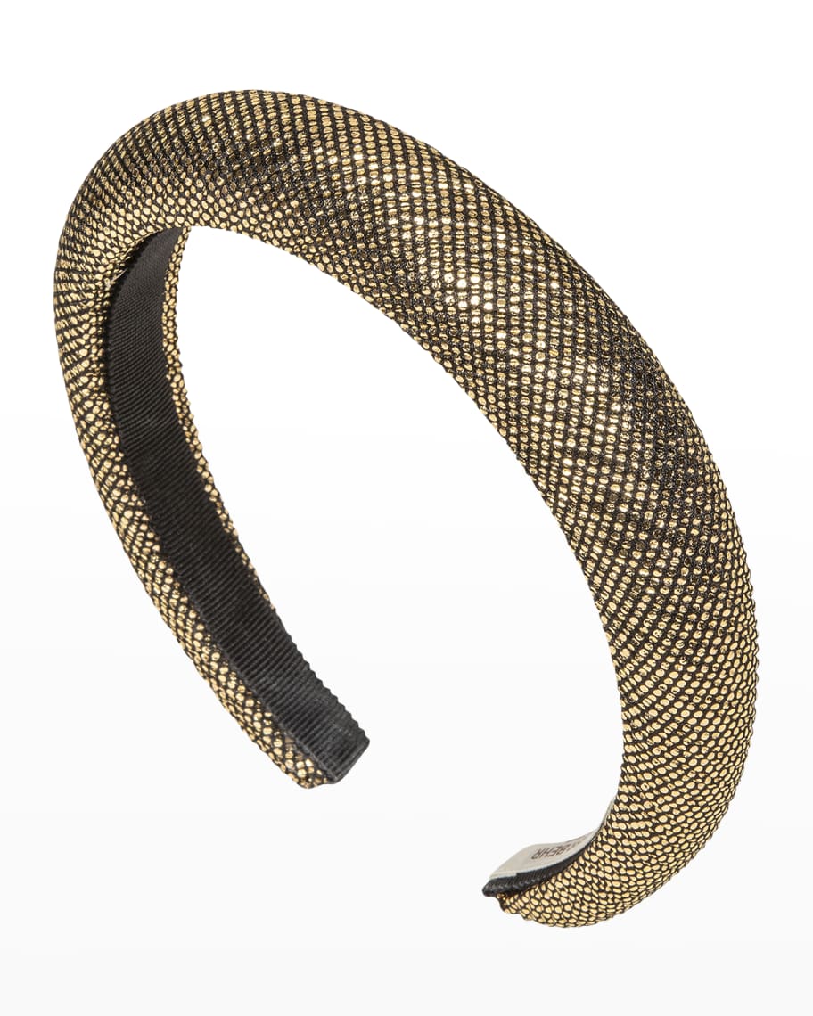 Jennifer Behr Stilla Metallic Padded Headband Neiman Marcus