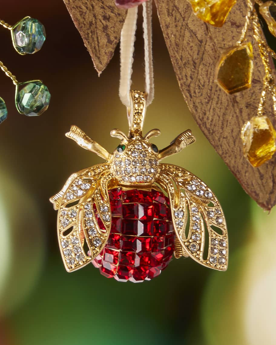 Joanna Buchanan Sparkling Ruby Bee Christmas Ornament | Neiman Marcus