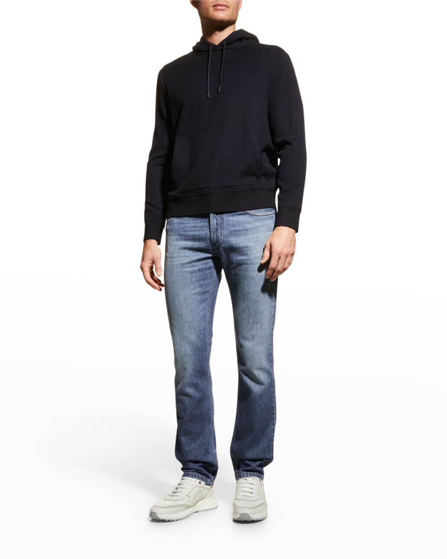 Emporio Armani Men's Wool-Cashmere Hoodie | Neiman Marcus