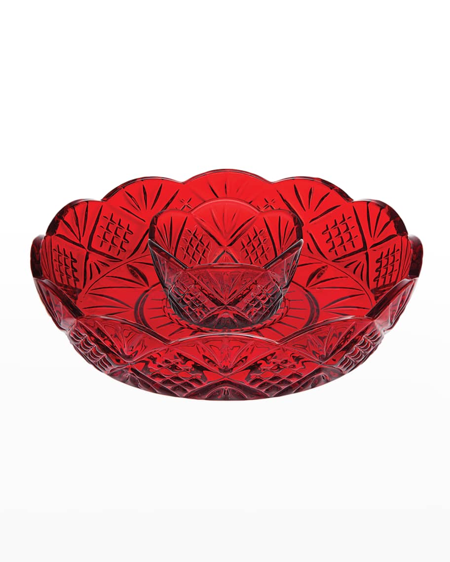 Godinger Red Dublin Chip and Dip Bowl | Neiman Marcus