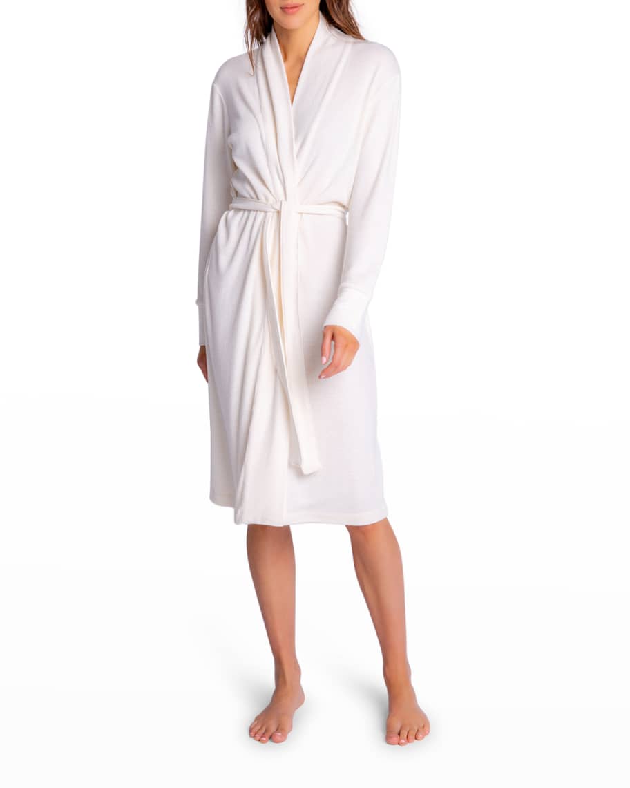 PJ Salvage Textured Essentials Knee-Length Robe | Neiman Marcus