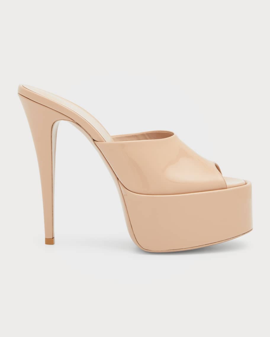 Paris Texas Marina Patent Platform Mule Sandals | Neiman Marcus
