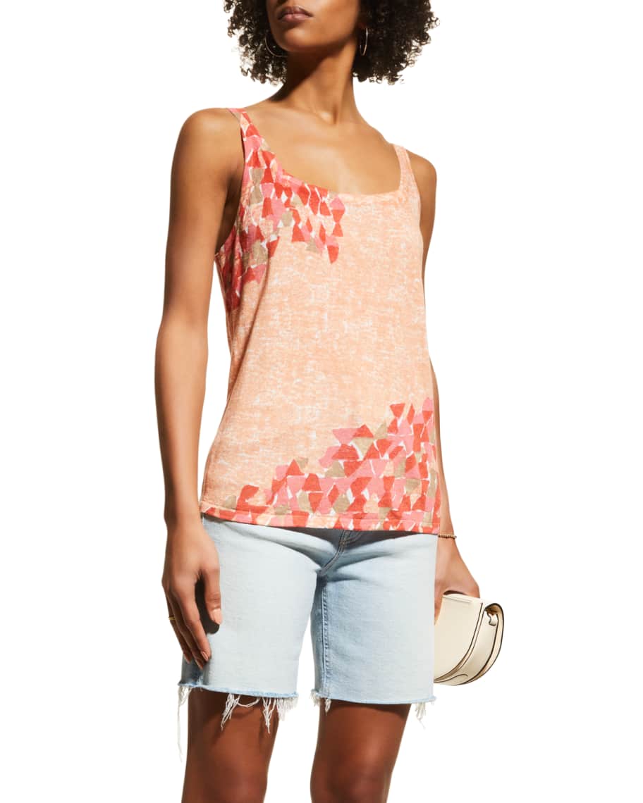 NIC+ZOE Sun Burst Scoop-Neck Tank | Neiman Marcus