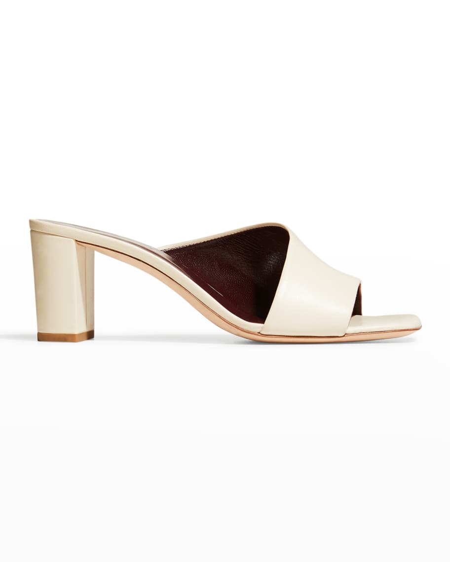 STAUD Nevil Asymmetrical Mule Sandals | Neiman Marcus