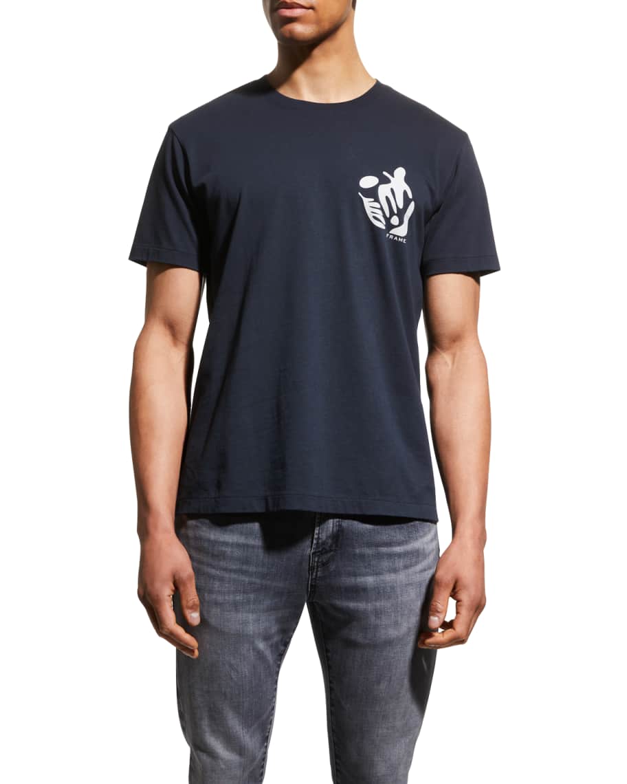 FRAME Men's Summer-Print Crew T-Shirt | Neiman Marcus