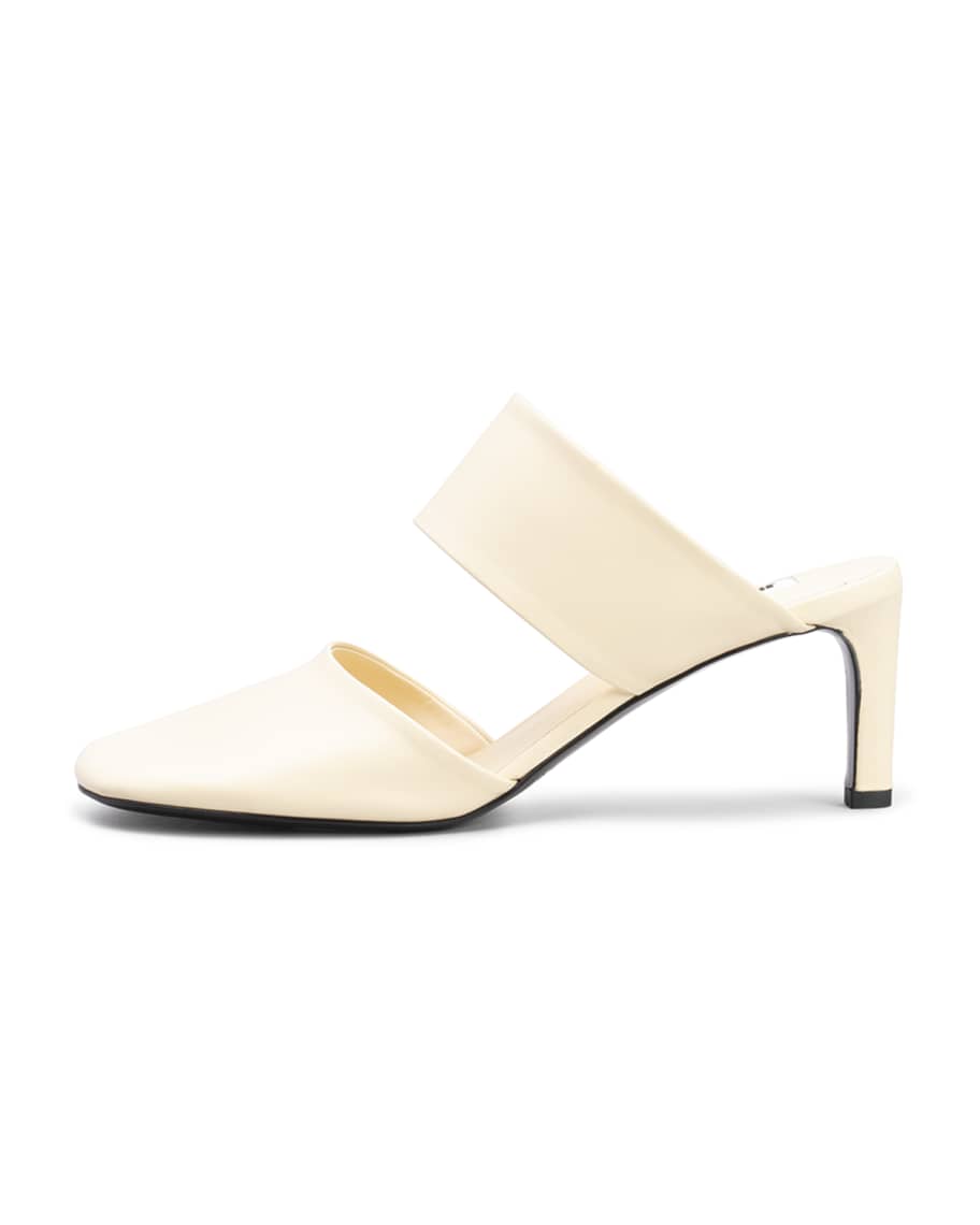 Jil Sander Agnellato Calfskin Slide Mules | Neiman Marcus