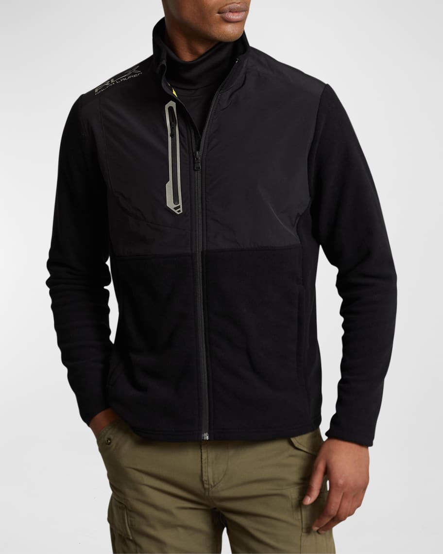 RLX Ralph Lauren Men's Full-Zip Fleece & Nylon Jacket | Neiman Marcus