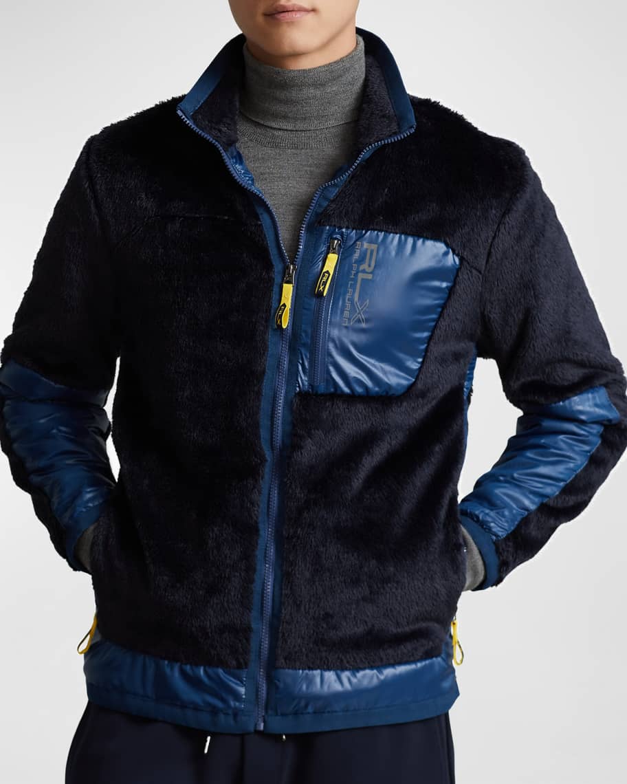 RLX Ralph Lauren Men's High-Pile Fleece Full-Zip Jacket | Neiman Marcus