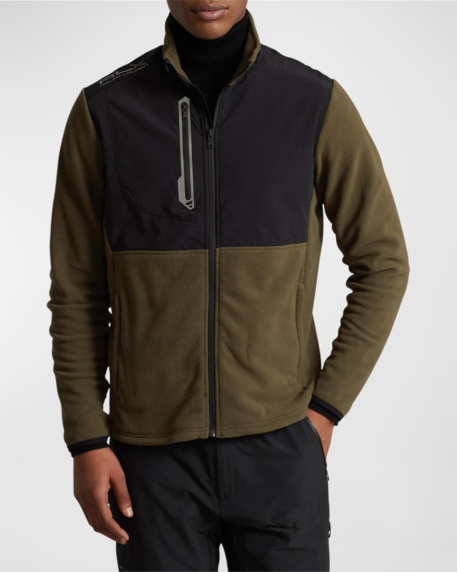 RLX Ralph Lauren Men's Fleece & Nylon Full-Zip Jacket | Neiman Marcus